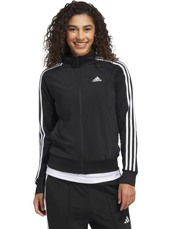 Adidas Primegreen Essentials Warm-up Slim 3-stripes Track Jacket - Black