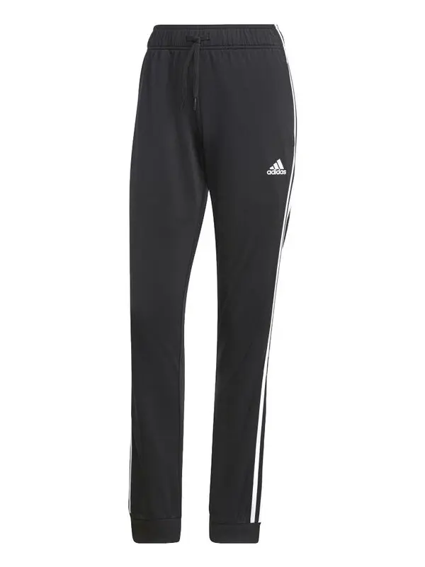 Adidas Essentials Warm-up Slim Tapered 3-stripes Track Pants - Black