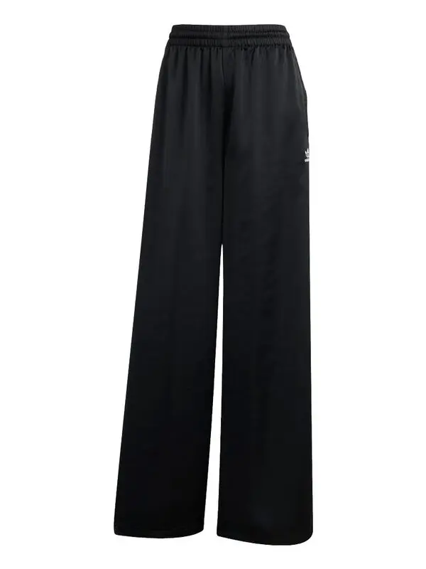 Adidas Adicolor Satin Wide Leg Track Pants - Black
