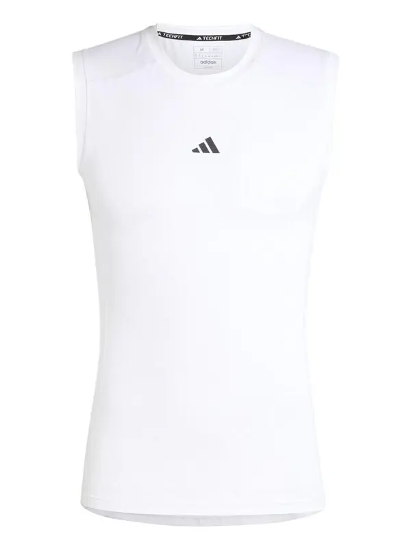 Adidas Techfit Compression Sleeveless Training Tee - White