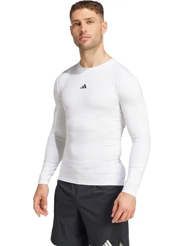 Adidas Techfit Compression Training Long Sleeve Tee - White