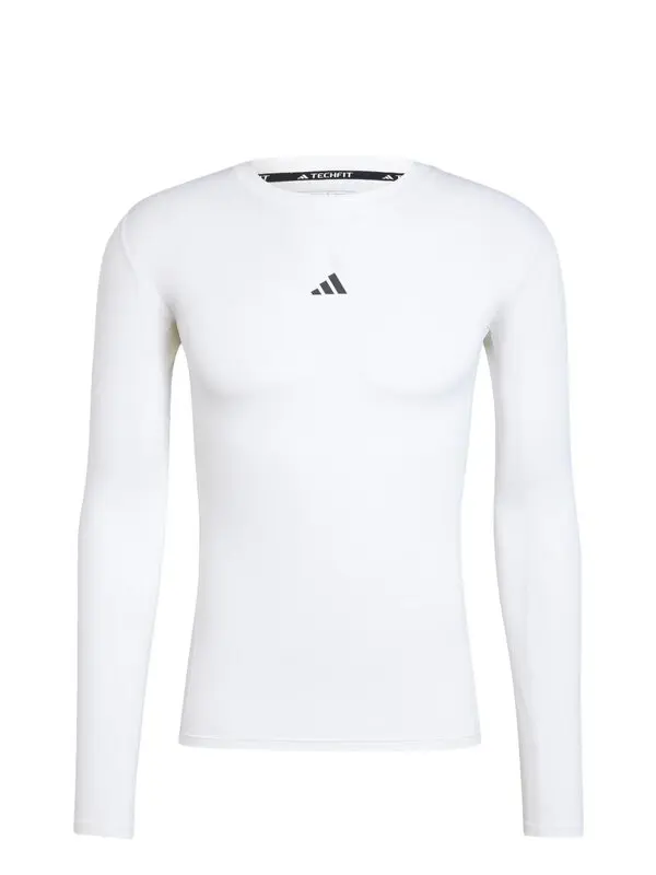 Adidas Techfit Compression Long Sleeve Training Tee - White