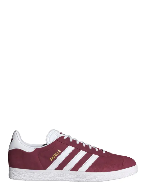 Adidas Gazelle Shoes - Collegiate Burgundy / Cloud White / Gold Metallic