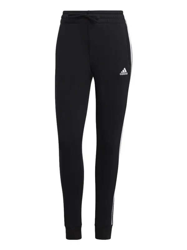 Adidas Essentials 3-stripes Fleece Pants - Black / White