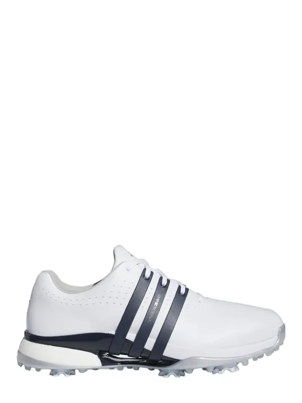Adidas Tour360 24 Golf Shoes - Cloud White / Collegiate Navy / Silver Metallic