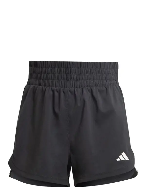 Adidas Pacer Training 3-stripes Woven High-rise Shorts - Black / White