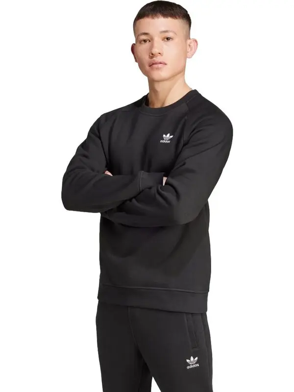 Adidas Trefoil Essentials Crew Sweatshirt - Black