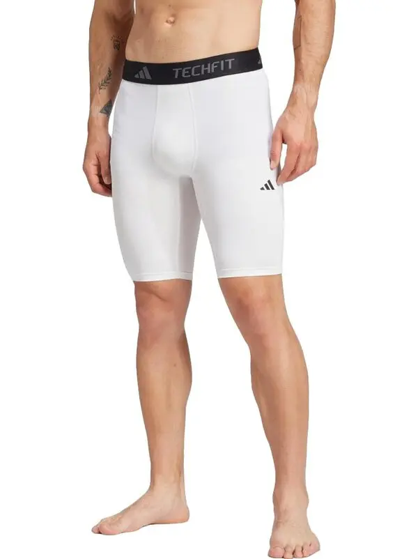 Adidas Techfit Compression Training Short Tights - White