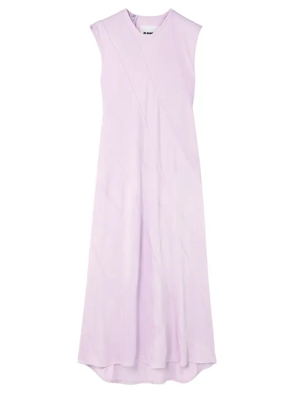 JIL SANDER Paneled Cady Midi Dress - Pink