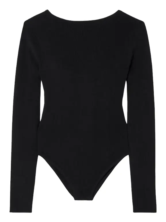 ST. AGNI Tencel Lyocell-blend Bodysuit - Black