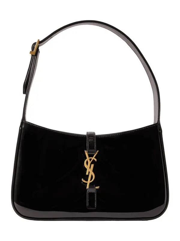 Saint Laurent Le 5 À 7 Mini Patent-leather Shoulder Bag - Black