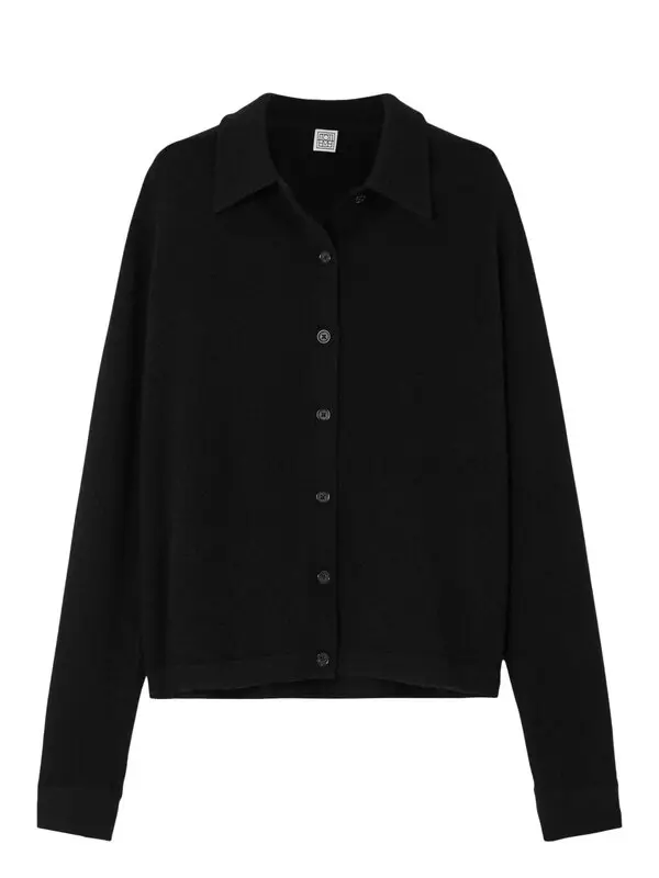 TOTEME Cashmere Collared Cardigan - Black