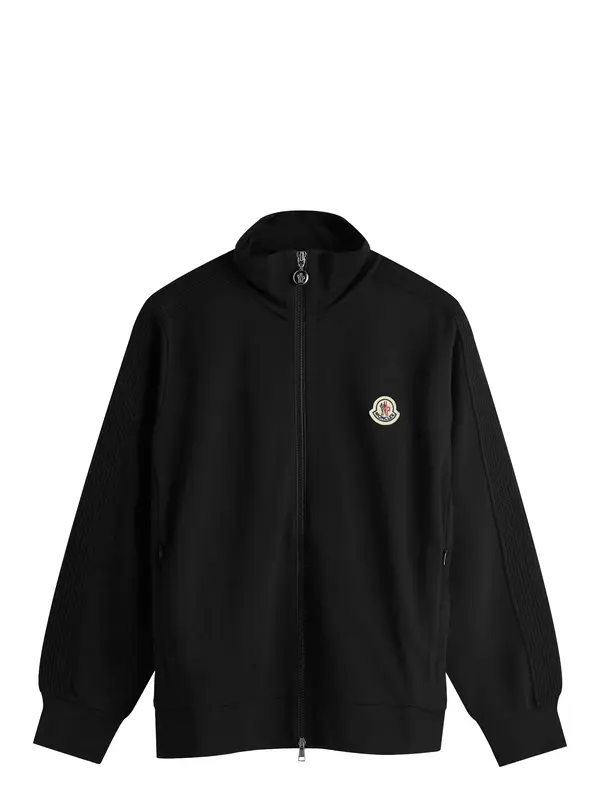 Moncler Zip Up Cardigan - Black
