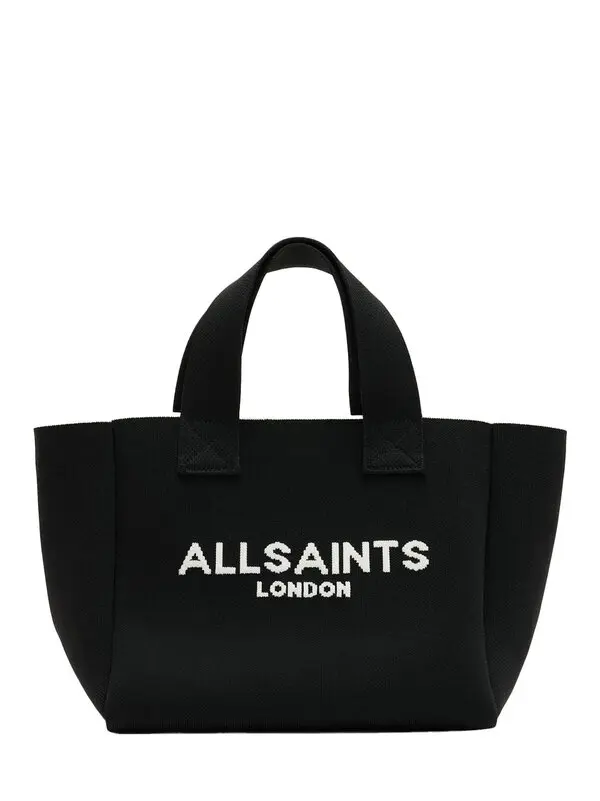 ALLSAINTS Izzy Logo Printed Tote - Black / White
