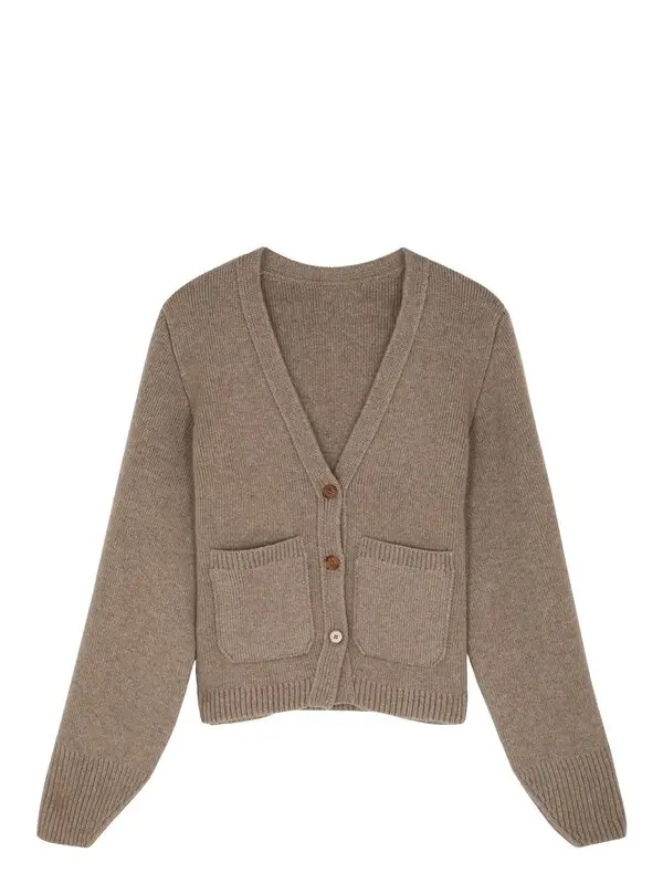 Khaite Scarlet Cashmere Cardigan - Beige