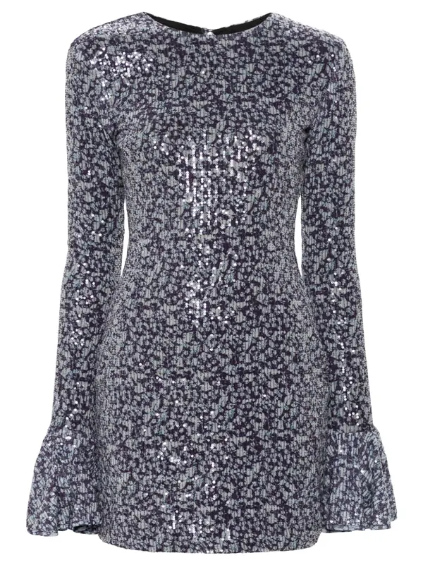ROTATE BY BIRGER CHRISTENSEN Sequinned Mini Dress - Purple