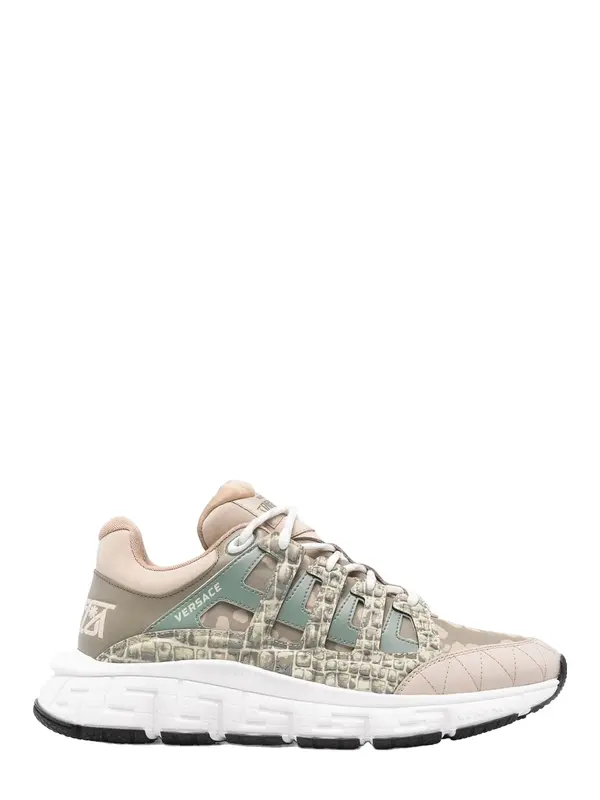 Versace Logo-print Sneakers - Neutrals