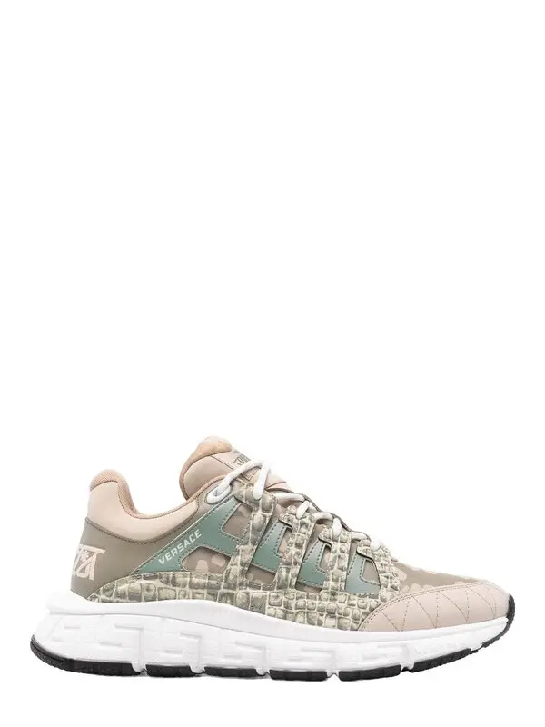Versace Logo-print Sneakers - Neutrals
