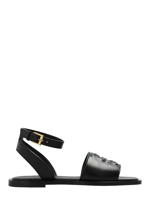 Givenchy 4g Leather Flat Sandals - Black
