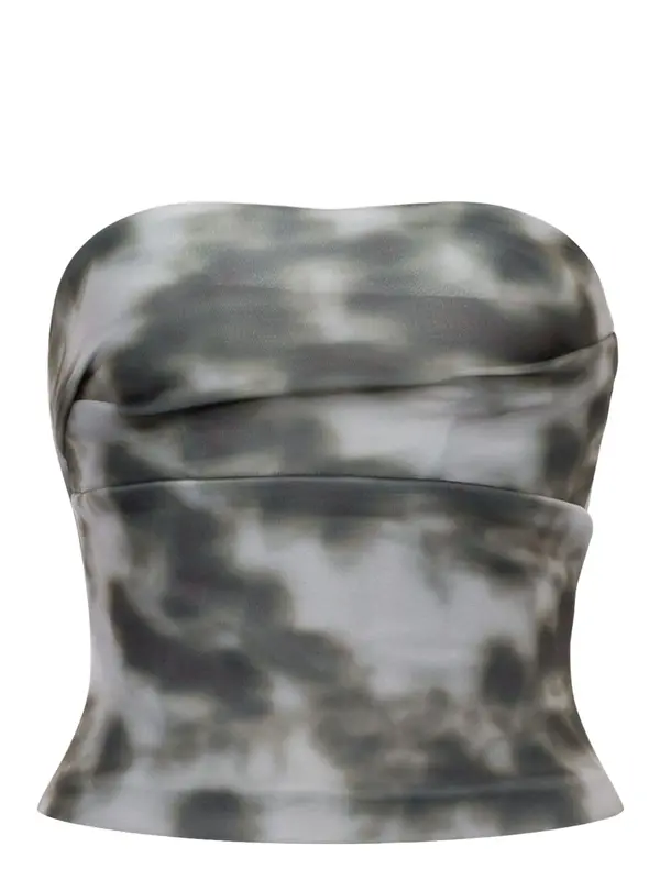 Philosophy Di Lorenzo Serafini Tie-dye Strapless Top - Grey