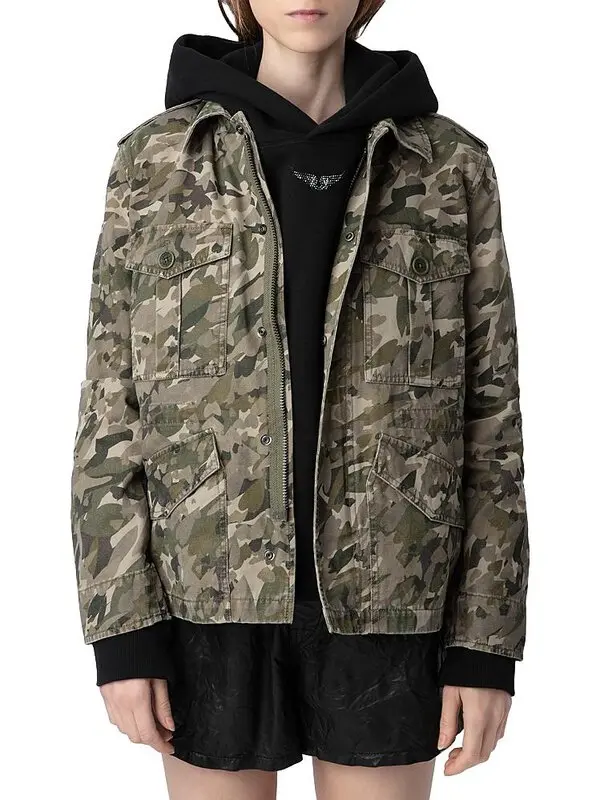 Zadig&Voltaire Krisa Camo Jacket - Grass