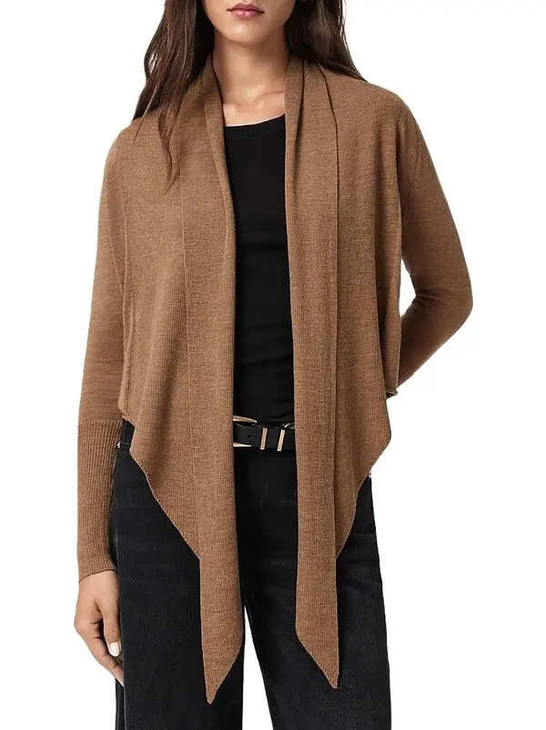 ALLSAINTS Wasson Pirate Wool Cardigan - Camel Brown