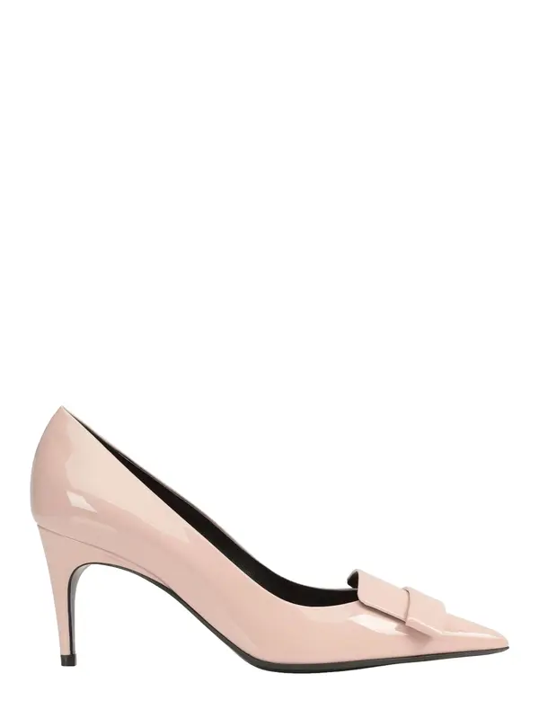 SERGIO ROSSI 75mm Laminated Leather Pumps - Pink