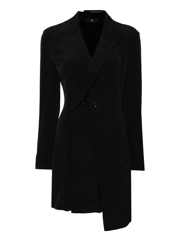 Y’s Asymmetric Layered Blazer - Black