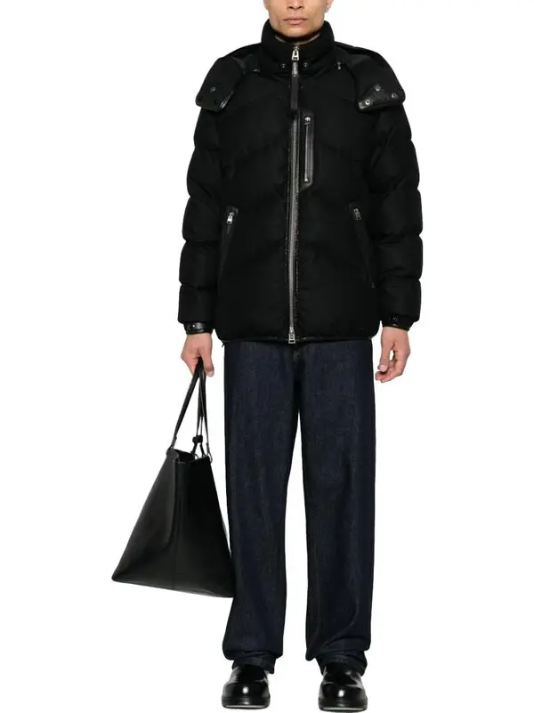 TOM FORD Hooded Puffer Jacket - Black