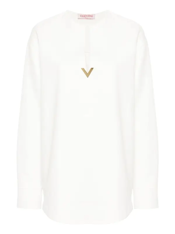 Valentino Garavani Vgold Embellished Top - White