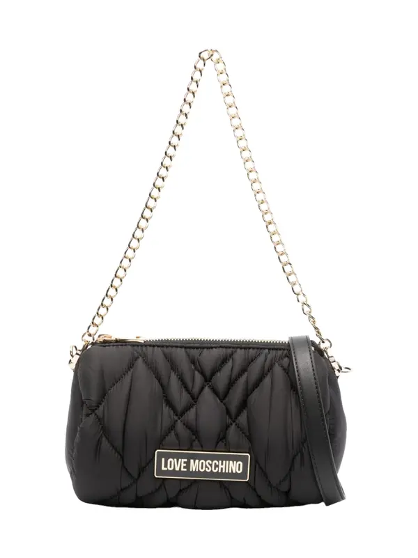 Moschino Quilted Cylinder Tote - Black