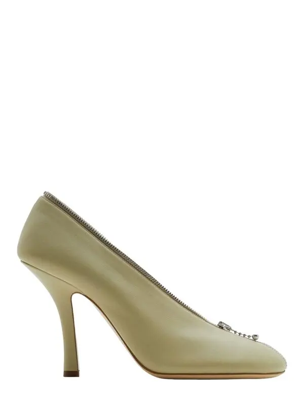 Burberry 100mm Leather Pumps - Green