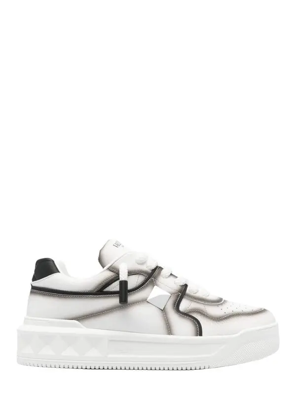 Valentino Garavani Leather One Studs Xl Sneakers - White