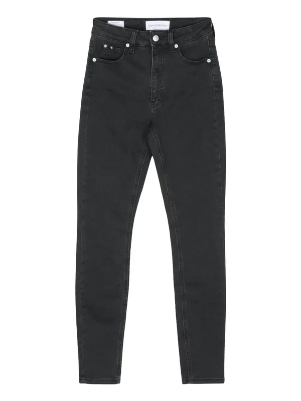 Calvin Klein High-rise Skinny Jeans - Black