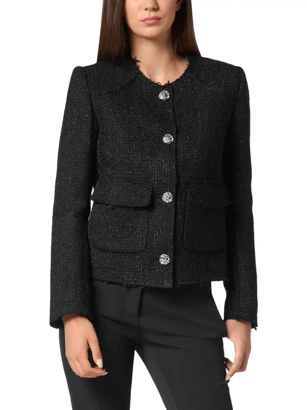 Philipp Plein Tweed Jacket - Black