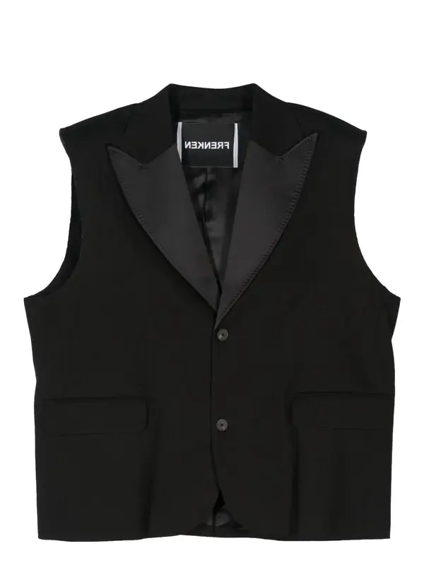 FRENKEN Sleeveless Blazer - Black