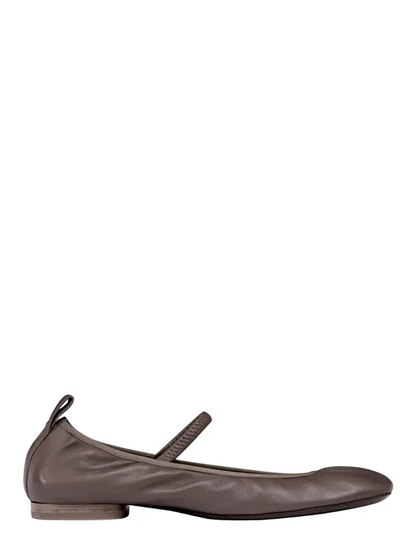 LEMAIRE Square-toe Ballerina Flats - Brown