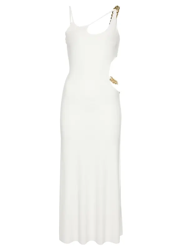 NISSA Cut-out Midi Bodycon Dress - White