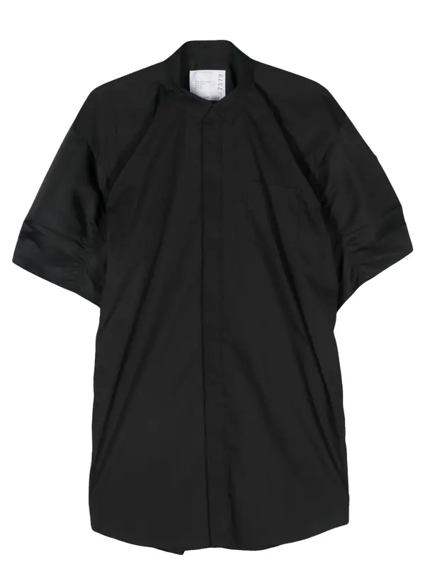 Sacai Shirt Mini Dress - Black