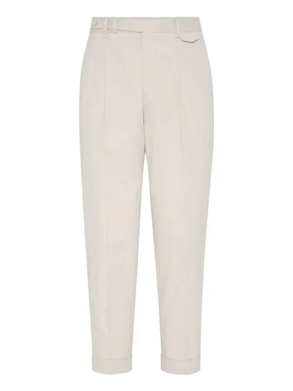 Brunello Cucinelli Tapered-leg Trousers - Neutrals