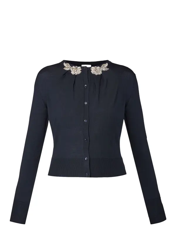 Erdem Draped-detail Cardigan - Blue
