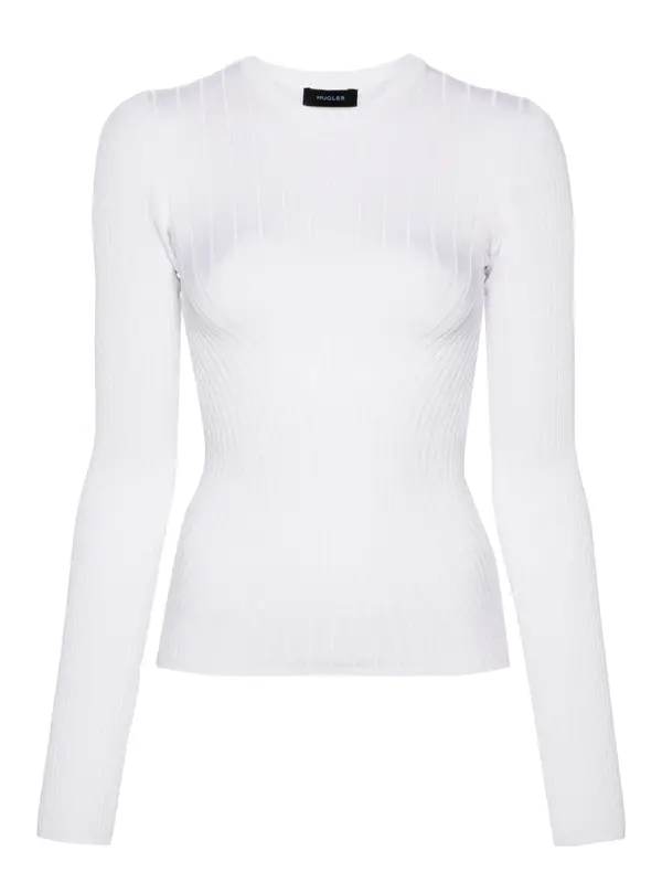 MUGLER Knit Top - White