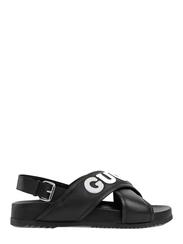 Gucci Crossover Sandals - Black/white