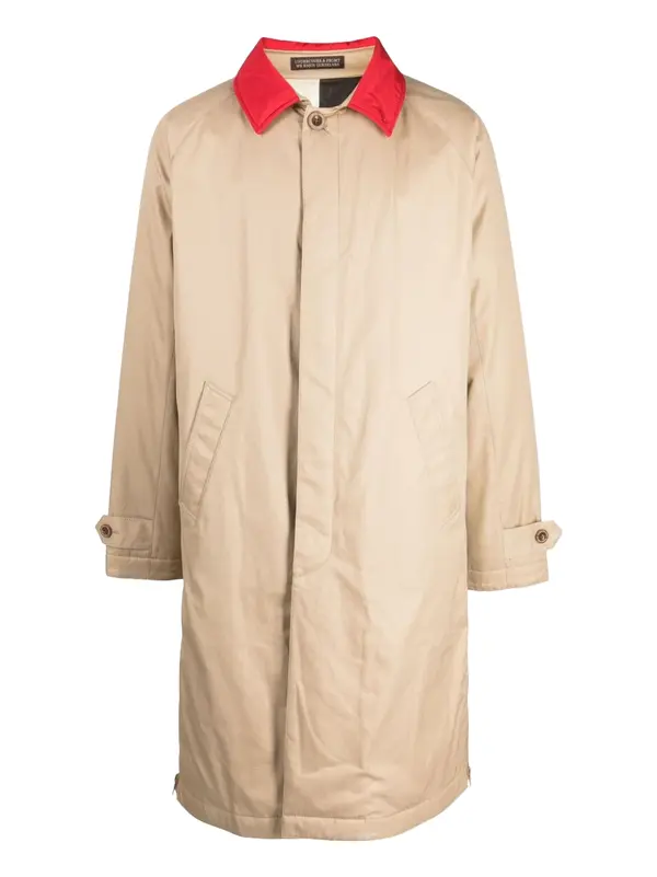 UNDERCOVERISM X Fragment Contrasting-collar Cotton Raincoat - Neutrals