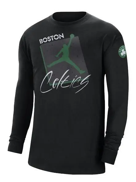 JORDAN Nba Boston Celtics Courtside Statement Loose Fit T-shirt - Black