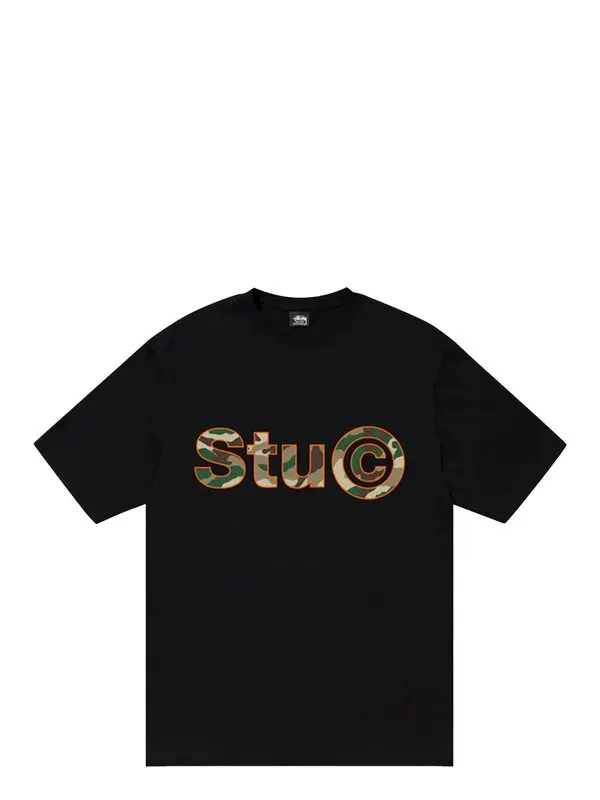 StÜssy Stu C. Camo Tee Shirt - Black