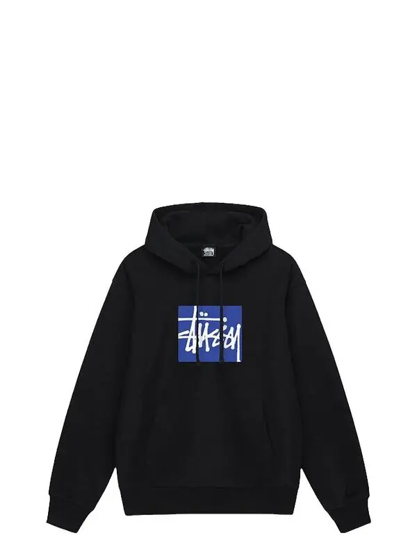 StÜssy Stock Box Logo Hoodie - Black