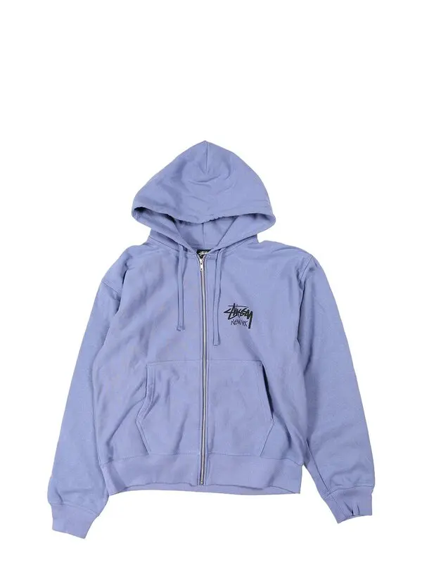 StÜssy Stock New York Zip Hoodie - Storm