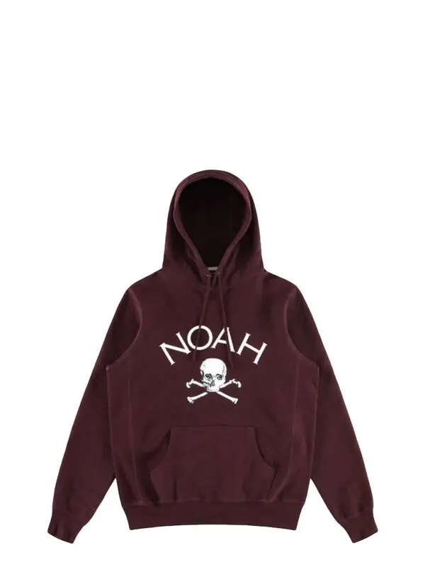 NOAH Jolly Roger Hoodie - Burgundy Heather