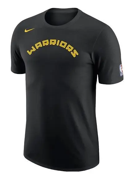 Nike Nba Golden State Warriors City Edition T-shirt - Black/yellow